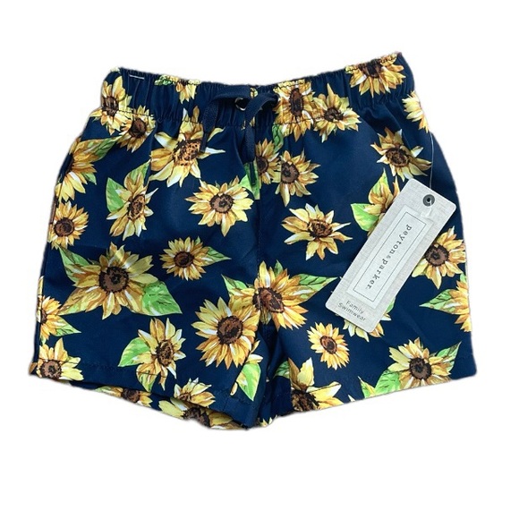 peyton + parker | Swim | 35 Nwt Boys Peytonparker Lined Sunflower Swim ...